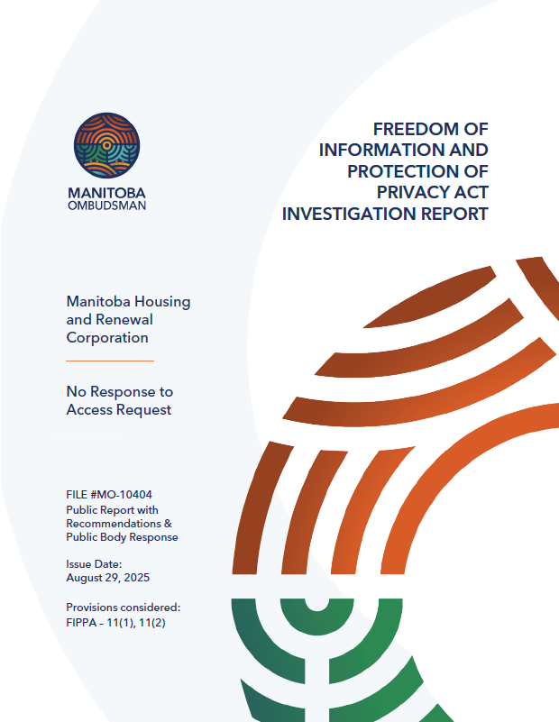 Investigation Report: FIPPA No Response – Manitoba Housing and Renewal ...